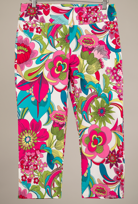 Best Ever! Capri Pants - Bold Floral Print – Impress Boutique & Printing